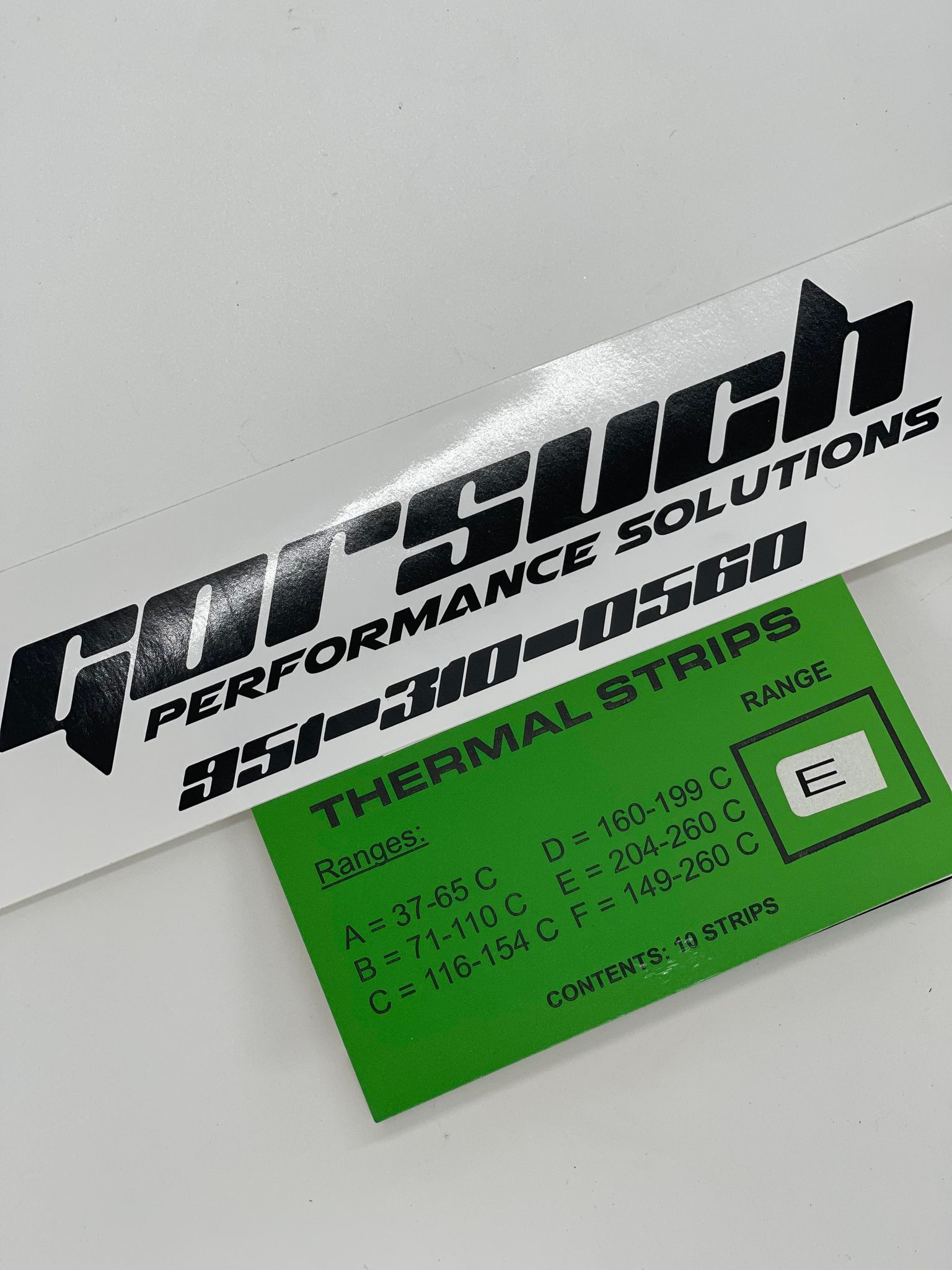 Temperature Indicating Decals – Gorsuch Performance Solutions